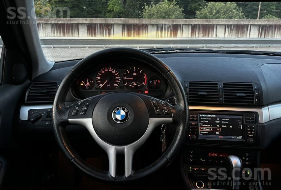 Grey BMW 320 2002 in Riga, with an engine capacity of 2.00 L and mileage of 313 thousand km for 2400 €, photo 20 on AUTOMOTO.COM.LV