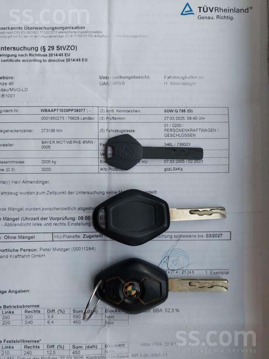 Серый БМВ 320 2005 в Елгава, объемом двигателя 2.00 л и пробегом 288 тыс. км за 2830 €, фото 19 на AUTOMOTO.COM.LV