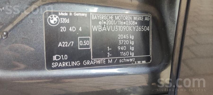 Pelēks BMW 320 2006 Gulbene, ar dzinēja tilpumu 2.00 L un nobraukumu 226 tūkst. km par 3150 €, foto 18 vietnē AUTOMOTO.COM.LV