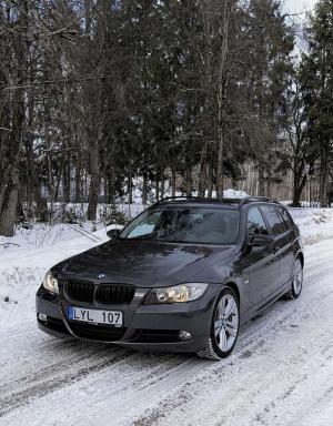 Pelēks BMW 320 2007 Viļņa, ar dzinēja tilpumu 2.00 L un nobraukumu 391 tūkst. km par 2900 €, foto  vietnē AUTOMOTO.COM.LV