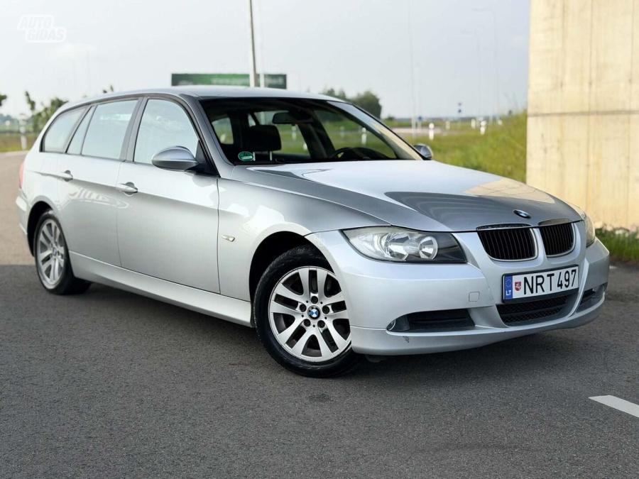 Grey BMW 320 2007 in Kaunas, with an engine capacity of 2.00 L and mileage of 344 thousand km for 3150 €, photo 1 on AUTOMOTO.COM.LV