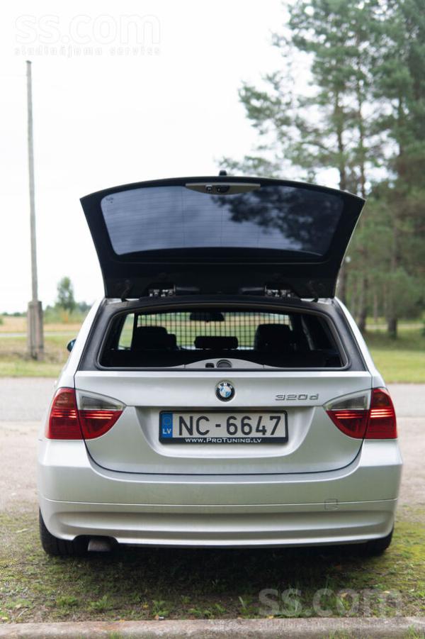 Grey BMW 320 2007 in Talsi, with an engine capacity of 2.00 L and mileage of 364 thousand km for 2990 €, photo 6 on AUTOMOTO.COM.LV
