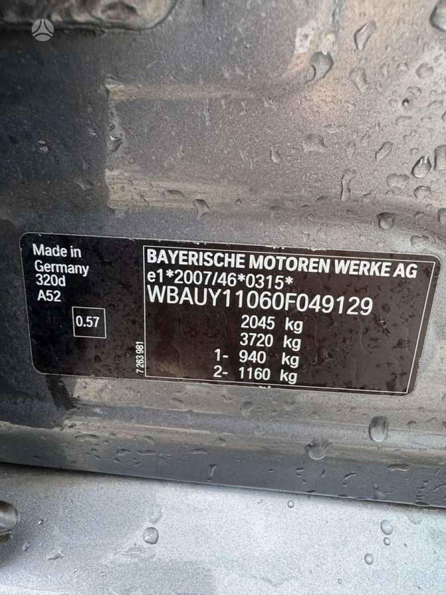 Grey BMW 320 2011 in Panevezys, with an engine capacity of 2.00 L and mileage of 295 thousand km for 3900 €, photo 18 on AUTOMOTO.COM.LV