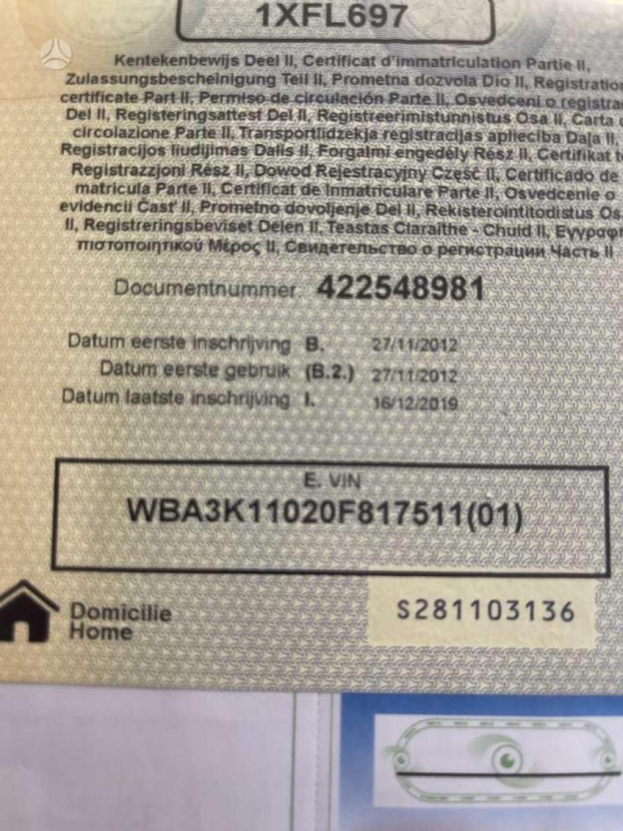 Grey BMW 320 2012 in Kaunas, with an engine capacity of 1.98 L and mileage of 260 thousand km for 6350 €, photo 25 on AUTOMOTO.COM.LV
