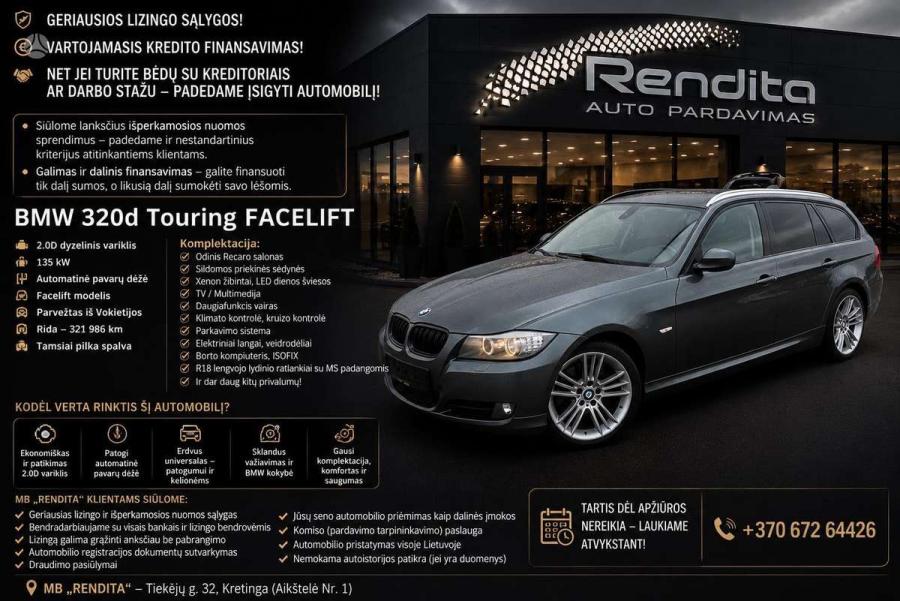Pelēks BMW 320 2012 Kretinga, ar dzinēja tilpumu 2.00 L un nobraukumu 322 tūkst. km par 5699 €, foto 35 vietnē AUTOMOTO.COM.LV