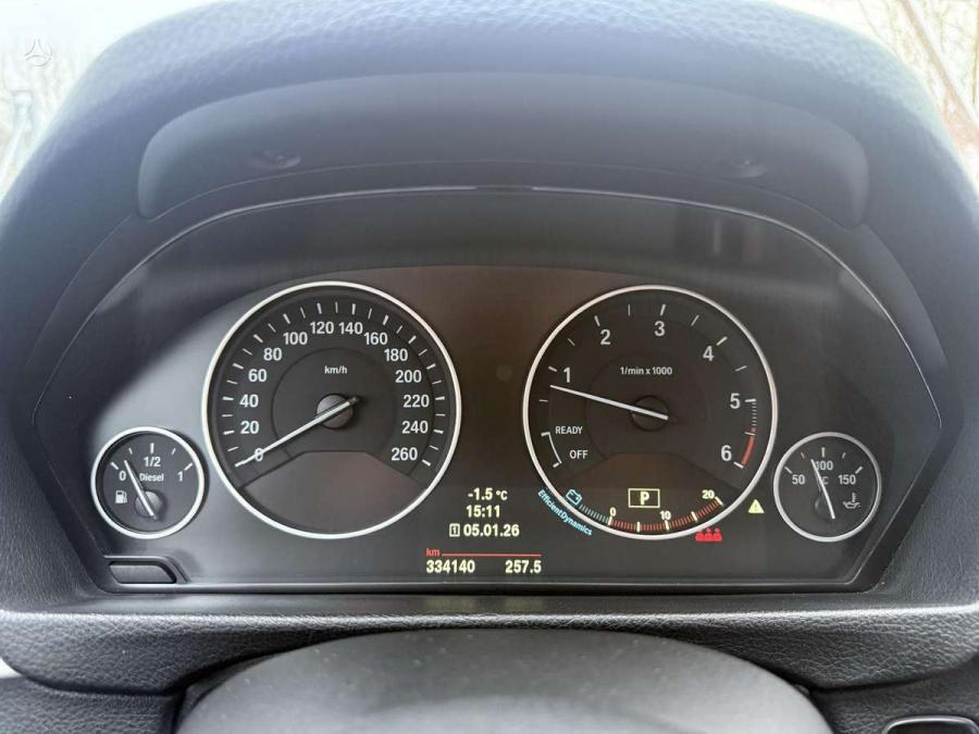 Grey BMW 320 2013 in Vilnius, with an engine capacity of 2.00 L and mileage of 330 thousand km for 6500 €, photo 15 on AUTOMOTO.COM.LV
