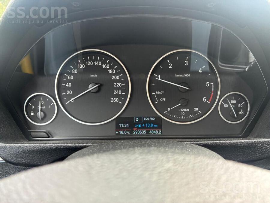 Grey BMW 320 2013 in Riga, with an engine capacity of 2.00 L and mileage of 293 thousand km for 8490 €, photo 10 on AUTOMOTO.COM.LV