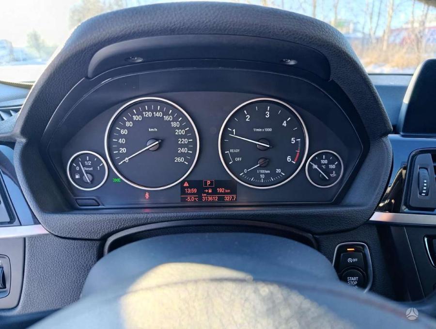 Pelēks BMW 320 2014 Šauļi, ar dzinēja tilpumu 2.00 L un nobraukumu 303 tūkst. km par 6750 €, foto 13 vietnē AUTOMOTO.COM.LV