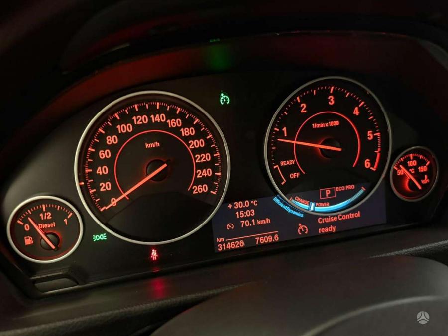 Grey BMW 320 2014 in Marijampole, with an engine capacity of 2.00 L and mileage of 315 thousand km for 7750 €, photo 4 on AUTOMOTO.COM.LV