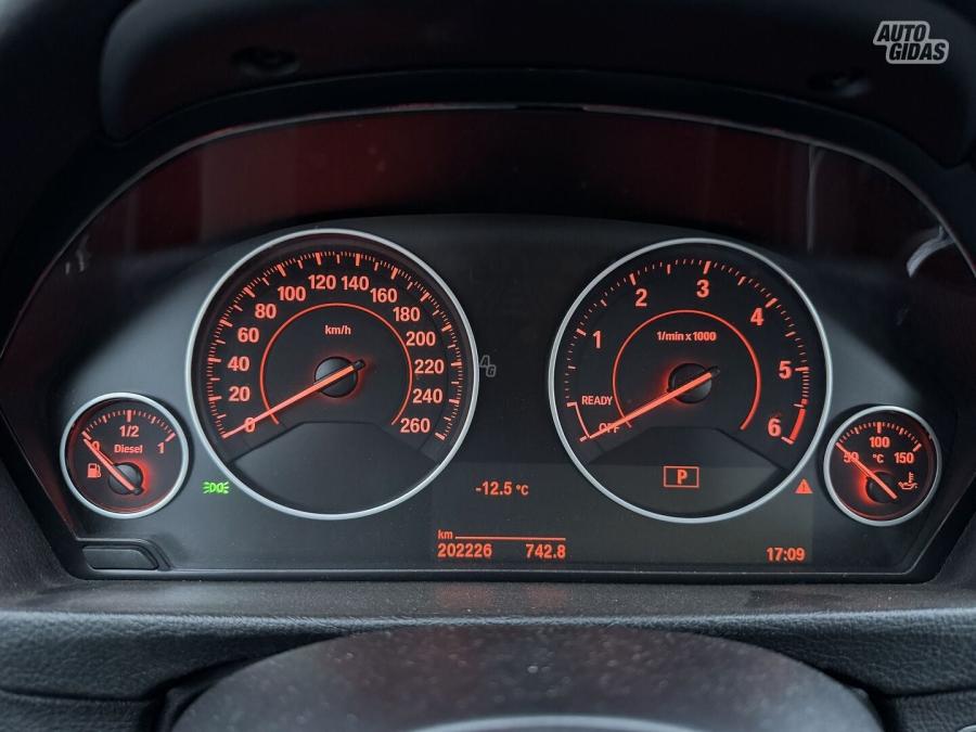 Grey BMW 320 2016 in Panevezys, with an engine capacity of 2.00 L and mileage of 203 thousand km for 11500 €, photo 13 on AUTOMOTO.COM.LV