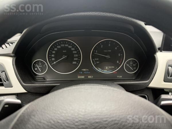 Grey BMW 320 2016 in Riga, with an engine capacity of 2.00 L and mileage of 303 thousand km for 11499 €, photo 8 on AUTOMOTO.COM.LV