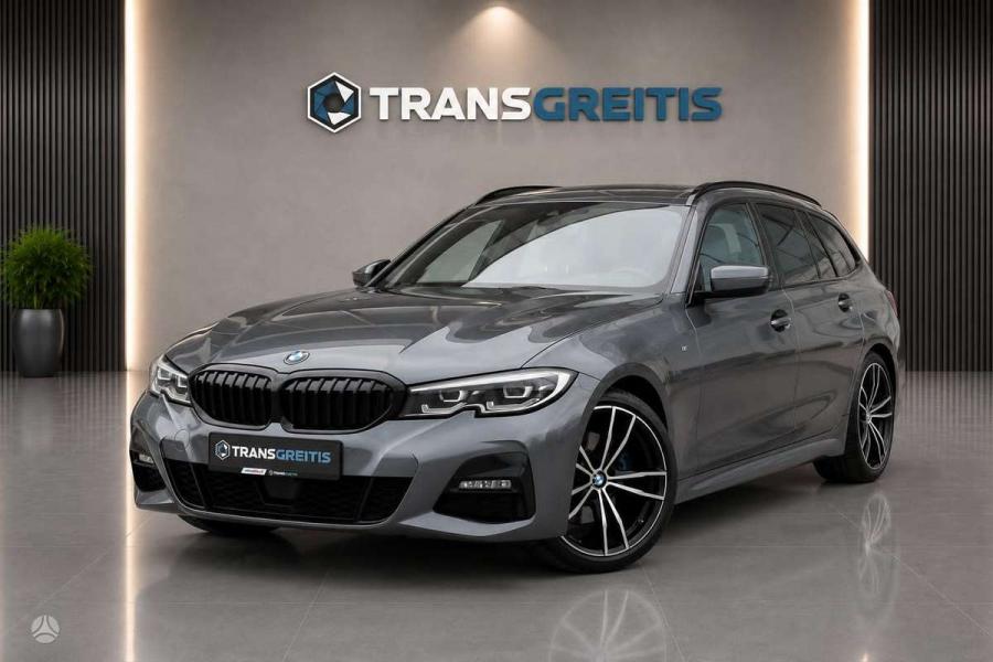 Grey BMW 320 2021 in Vilnius, with an engine capacity of 2.00 L and mileage of 306 thousand km for 17499 €, photo 1 on AUTOMOTO.COM.LV