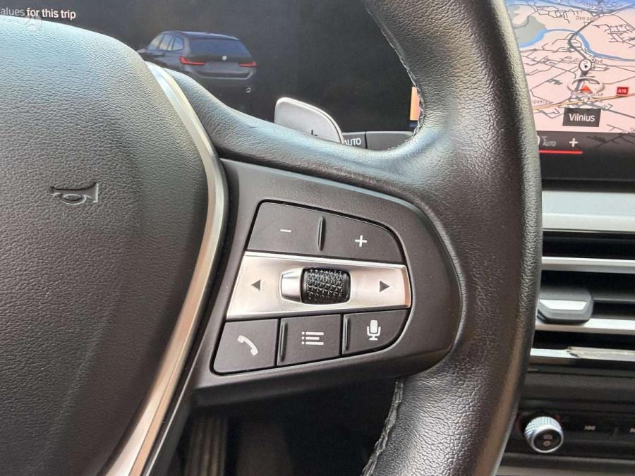 Grey BMW 320 2022 in Vilnius, with an engine capacity of 2.00 L and mileage of 57 thousand km for 26500 €, photo 41 on AUTOMOTO.COM.LV