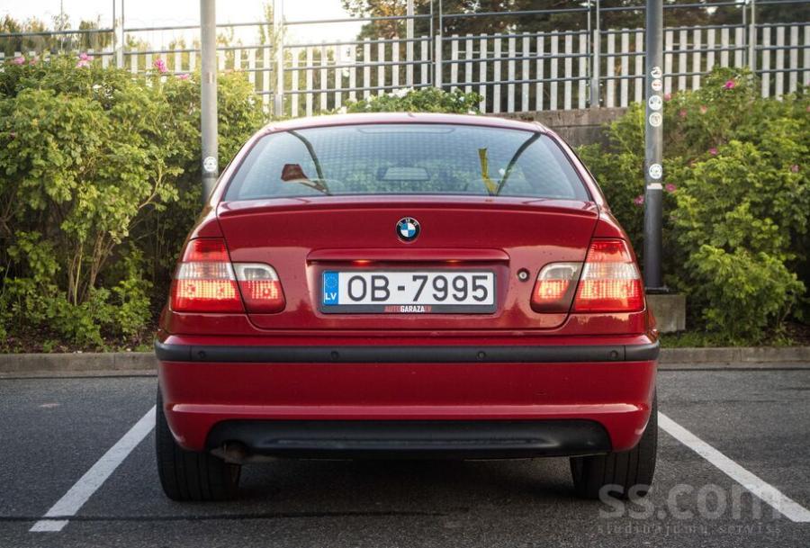 Red BMW 320 2002 in Riga, with an engine capacity of 2.00 L and mileage of 344 thousand km for 3950 €, photo 5 on AUTOMOTO.COM.LV