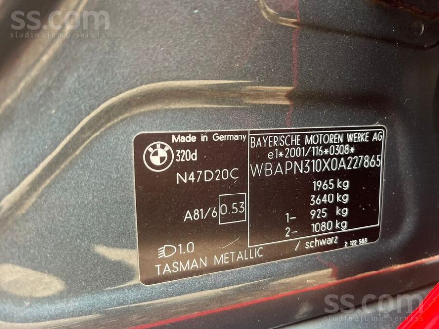 Красный БМВ 320 2009 в Кулдига, объемом двигателя 2.00 л и пробегом 330 тыс. км за 5990 €, фото 25 на AUTOMOTO.COM.LV