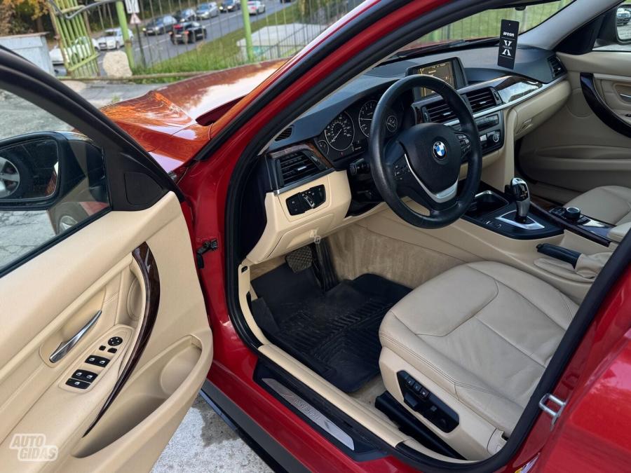 Red BMW 320 2014 in Vilnius, with an engine capacity of 2.00 L and mileage of 131 thousand km for 10900 €, photo 6 on AUTOMOTO.COM.LV