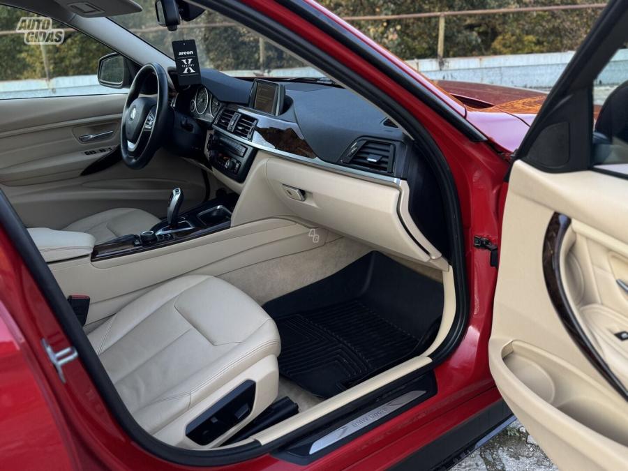 Red BMW 320 2014 in Vilnius, with an engine capacity of 2.00 L and mileage of 131 thousand km for 10900 €, photo 19 on AUTOMOTO.COM.LV