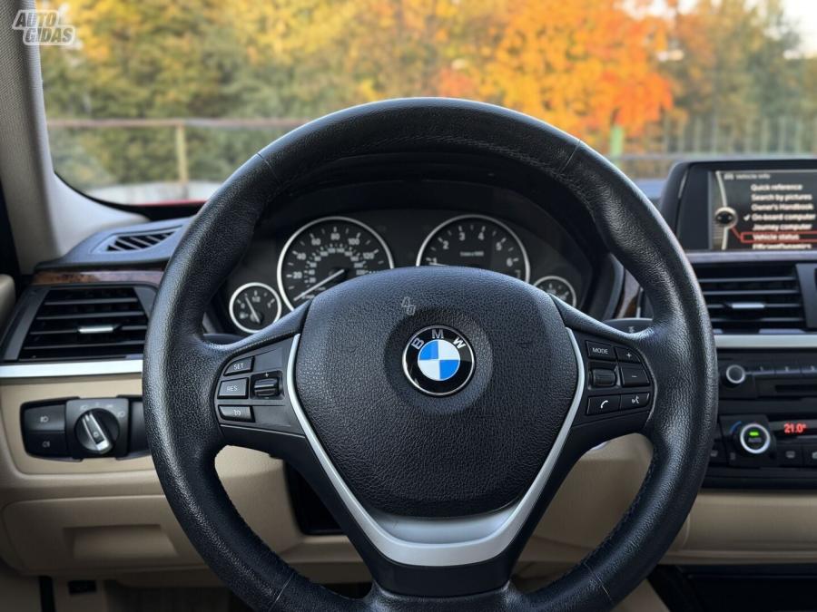 Red BMW 320 2014 in Vilnius, with an engine capacity of 2.00 L and mileage of 131 thousand km for 10900 €, photo 23 on AUTOMOTO.COM.LV