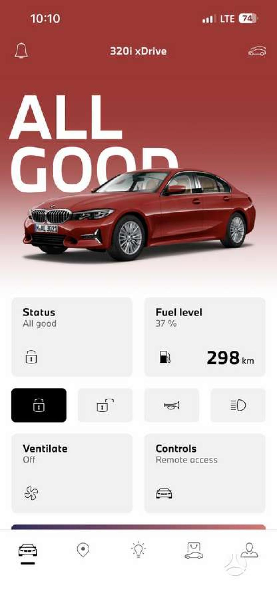 Sarkans BMW 320 2019 Viļņa, ar dzinēja tilpumu 2.00 L un nobraukumu 85 tūkst. km par 26500 €, foto 15 vietnē AUTOMOTO.COM.LV