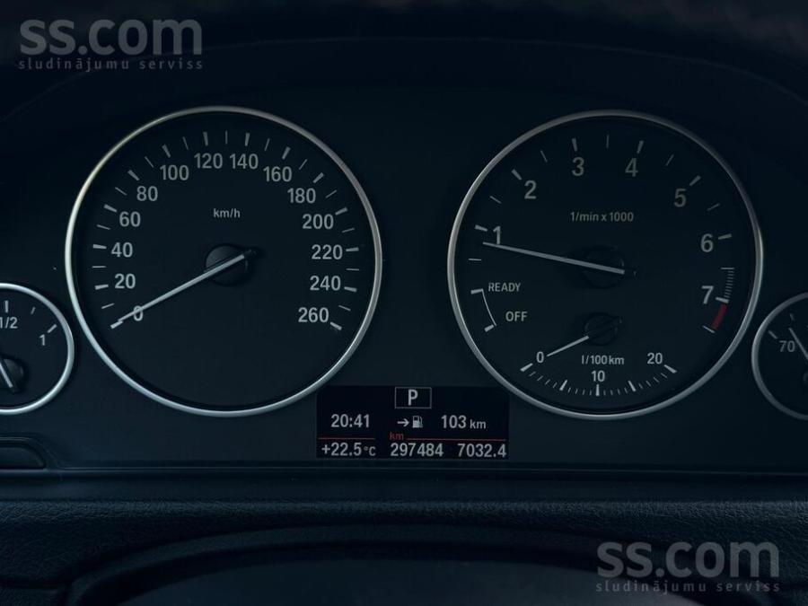 Red BMW 320 2013 in Riga, with an engine capacity of 2.00 L and mileage of 297 thousand km for 6990 €, photo 19 on AUTOMOTO.COM.LV