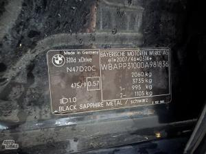 BMW 320 2012 in Vilnius, with an engine capacity of 2.00 L and mileage of 295 thousand km for 4000 €, photo 20 on AUTOMOTO.COM.LV