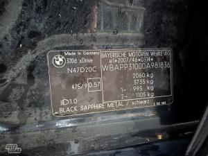 БМВ 320 2012 в Вильнюс, объемом двигателя 2.00 л и пробегом 295 тыс. км за 4500 €, фото 20 на AUTOMOTO.COM.LV