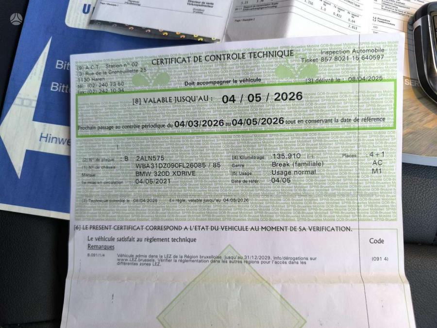 BMW 320 2021 in Vilnius, with an engine capacity of 2.00 L and mileage of 156 thousand km for 23000 €, photo 56 on AUTOMOTO.COM.LV