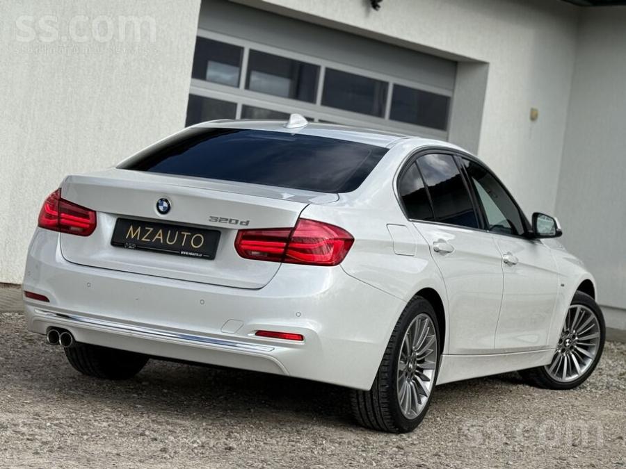 White BMW 320 2017 in Tukums, with an engine capacity of 2.00 L and mileage of 219 thousand km for 10999 €, photo 5 on AUTOMOTO.COM.LV