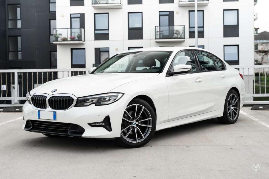 White BMW 320 2020 in Vilnius, with an engine capacity of 2.00 L and mileage of 146 thousand km for 19500 €, photo 1 on AUTOMOTO.COM.LV