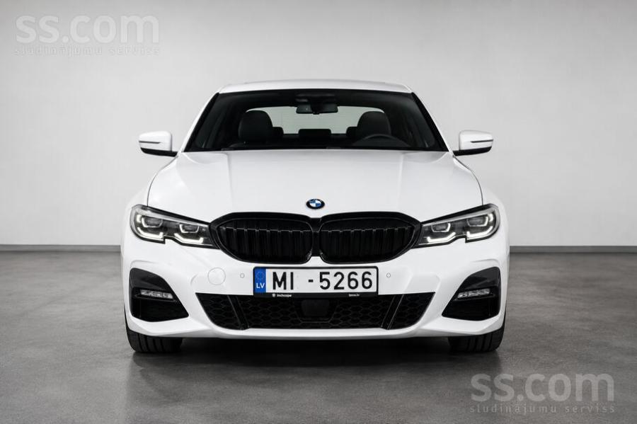 White BMW 320 2021 in Riga, with an engine capacity of 2.00 L and mileage of 78 thousand km for 27490 €, photo 1 on AUTOMOTO.COM.LV