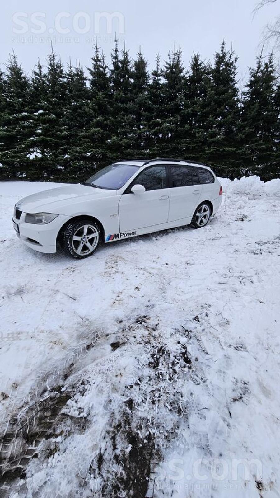 White BMW 320 2007 in Riga, with an engine capacity of 2.00 L and mileage of 293 thousand km for 6100 €, photo 1 on AUTOMOTO.COM.LV