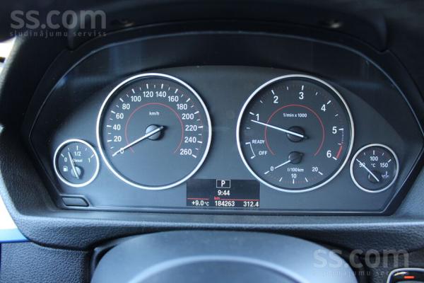 White BMW 320 2014 in Jelgava, with an engine capacity of 2.00 L and mileage of 184 thousand km for 9850 €, photo 8 on AUTOMOTO.COM.LV