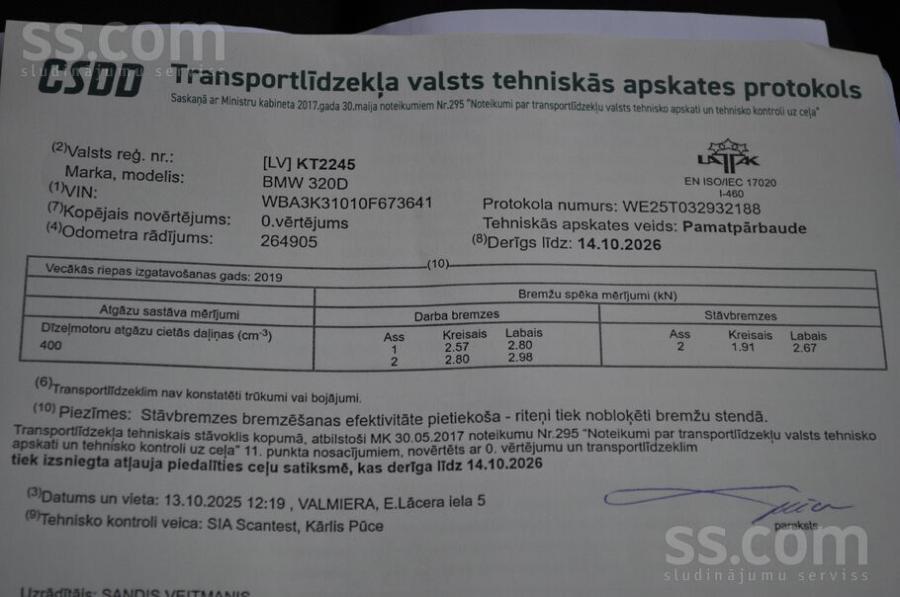 Balts BMW 320 2014 Cēsis, ar dzinēja tilpumu 2.00 L un nobraukumu 265 tūkst. km par 7800 €, foto 15 vietnē AUTOMOTO.COM.LV