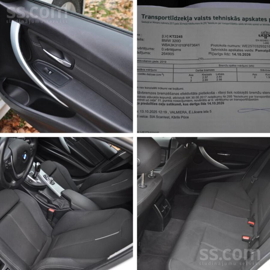 Balts BMW 320 2014 Cēsis, ar dzinēja tilpumu 2.00 L un nobraukumu 265 tūkst. km par 7800 €, foto 23 vietnē AUTOMOTO.COM.LV