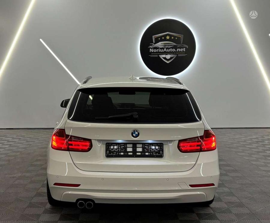 White BMW 320 2014 in Marijampole, with an engine capacity of 2.00 L and mileage of 277 thousand km for 8999 €, photo 6 on AUTOMOTO.COM.LV