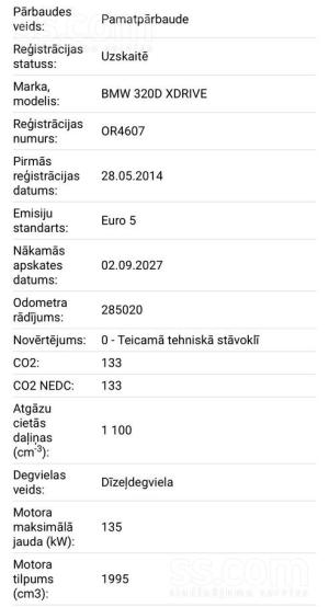 White BMW 320 2014 in Cesis, with an engine capacity of 2.00 L and mileage of 0 thousand km for 8850 €, photo 27 on AUTOMOTO.COM.LV