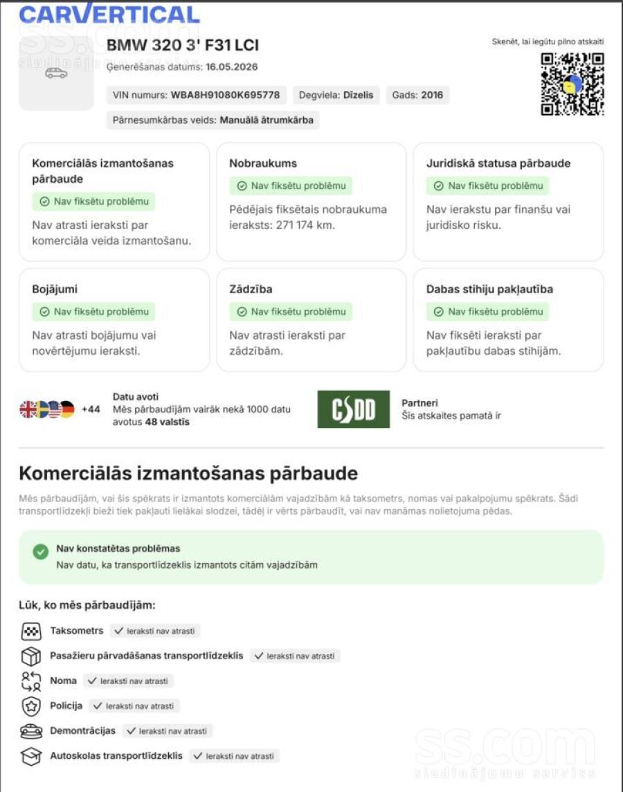 Белый БМВ 320 2016 в Елгава, объемом двигателя 2.00 л и пробегом 276 тыс. км за 11290 €, фото 19 на AUTOMOTO.COM.LV