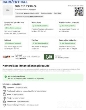 Белый БМВ 320 2016 в Елгава, объемом двигателя 2.00 л и пробегом 276 тыс. км за 11700 €, фото 19 на AUTOMOTO.COM.LV