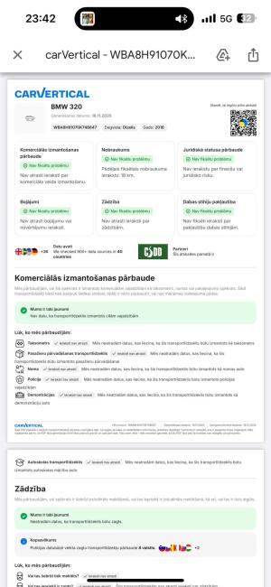Balts BMW 320 2016 Jūrmala, ar dzinēja tilpumu 2.00 L un nobraukumu 241 tūkst. km par 13450 €, foto 49 vietnē AUTOMOTO.COM.LV