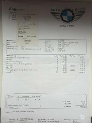 White BMW 320 2016 in Vilkaviskis, with an engine capacity of 2.00 L and mileage of 287 thousand km for 13800 €, photo 33 on AUTOMOTO.COM.LV