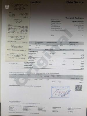 White BMW 320 2016 in Vilkaviskis, with an engine capacity of 2.00 L and mileage of 287 thousand km for 13800 €, photo 35 on AUTOMOTO.COM.LV