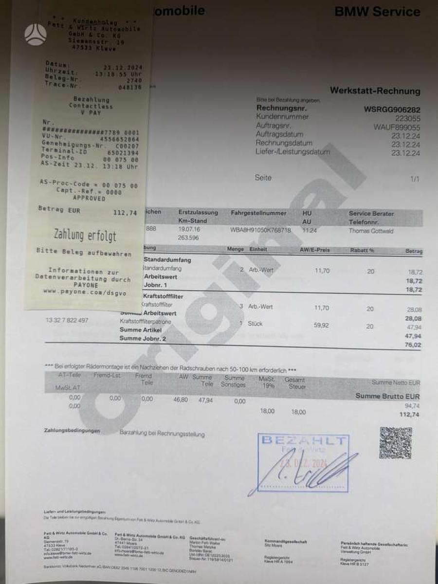White BMW 320 2016 in Vilkaviskis, with an engine capacity of 2.00 L and mileage of 287 thousand km for 13800 €, photo 35 on AUTOMOTO.COM.LV