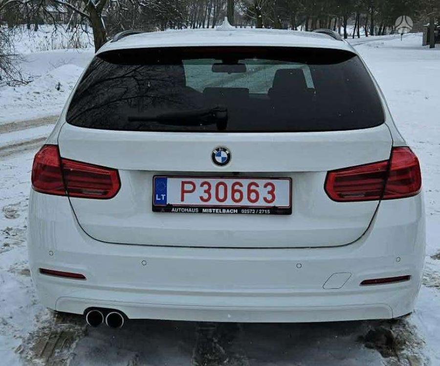 White BMW 320 2018 in Kaisiadorys, with an engine capacity of 2.00 L and mileage of 300 thousand km for 11650 €, photo 5 on AUTOMOTO.COM.LV