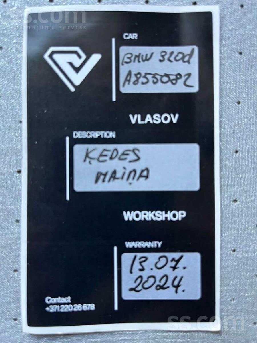 Balts BMW 320 2018 Saldus, ar dzinēja tilpumu 2.00 L un nobraukumu 300 tūkst. km par 14000 €, foto 9 vietnē AUTOMOTO.COM.LV