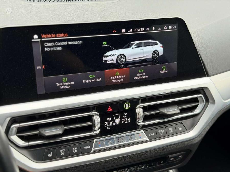 White BMW 320 2019 in Kaunas, with an engine capacity of 2.00 L and mileage of 221 thousand km for 17990 €, photo 27 on AUTOMOTO.COM.LV