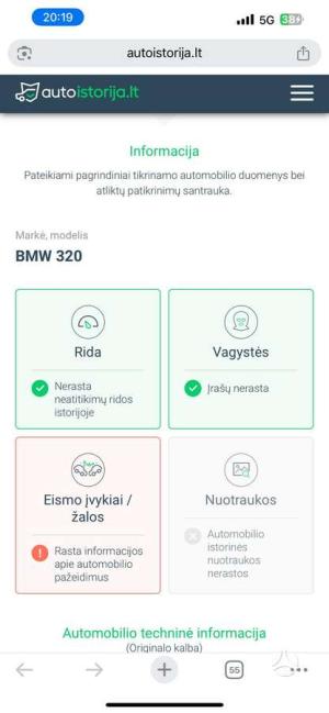 Balts BMW 320 2020 Viļņa, ar dzinēja tilpumu 2.00 L un nobraukumu 188 tūkst. km par 23000 €, foto 39 vietnē AUTOMOTO.COM.LV