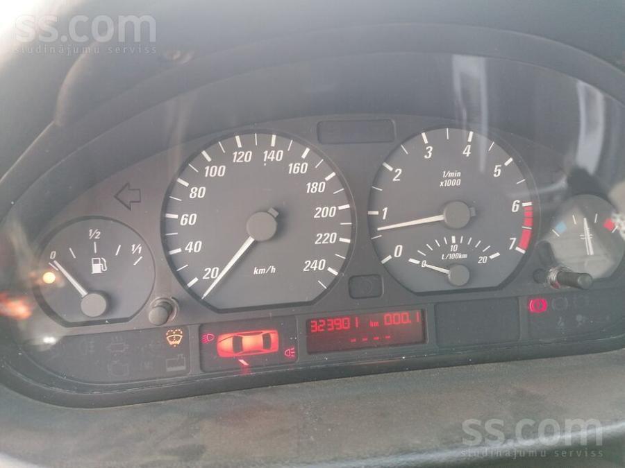 Grey BMW 323 1999 in Riga, with an engine capacity of 3.00 L and mileage of 324 thousand km for 3590 €, photo 9 on AUTOMOTO.COM.LV