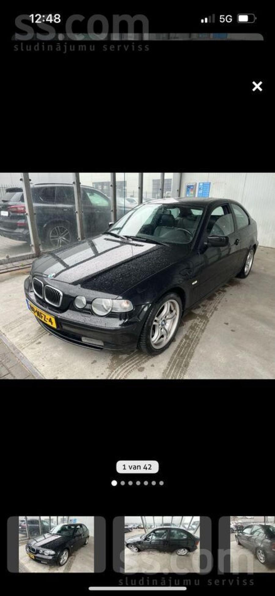 Black BMW 325 2002 in Talsi, with an engine capacity of 2.50 L and mileage of 198 thousand km for 4500 €, photo 48 on AUTOMOTO.COM.LV