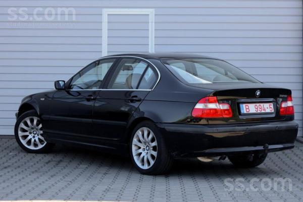 Black BMW 325 2002 in Riga, with an engine capacity of 2.50 L and mileage of 0 thousand km for 3895 €, photo 4 on AUTOMOTO.COM.LV