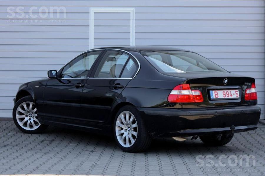 Black BMW 325 2002 in Riga, with an engine capacity of 2.50 L and mileage of 0 thousand km for 3895 €, photo 4 on AUTOMOTO.COM.LV